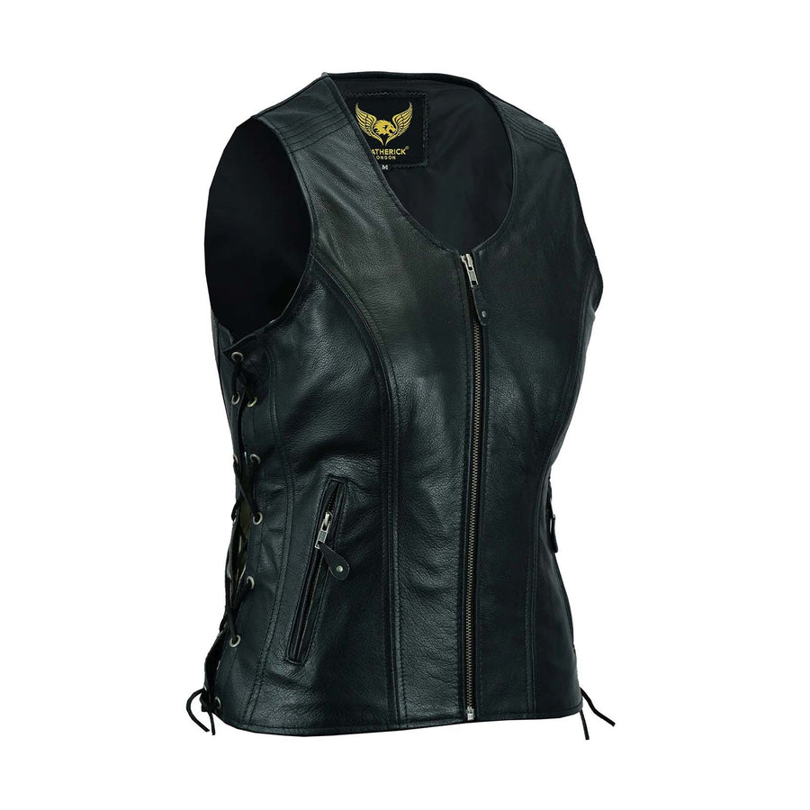 Leather Vests For Women | Womens Leather Motorcycle Vest – Leatherick AU