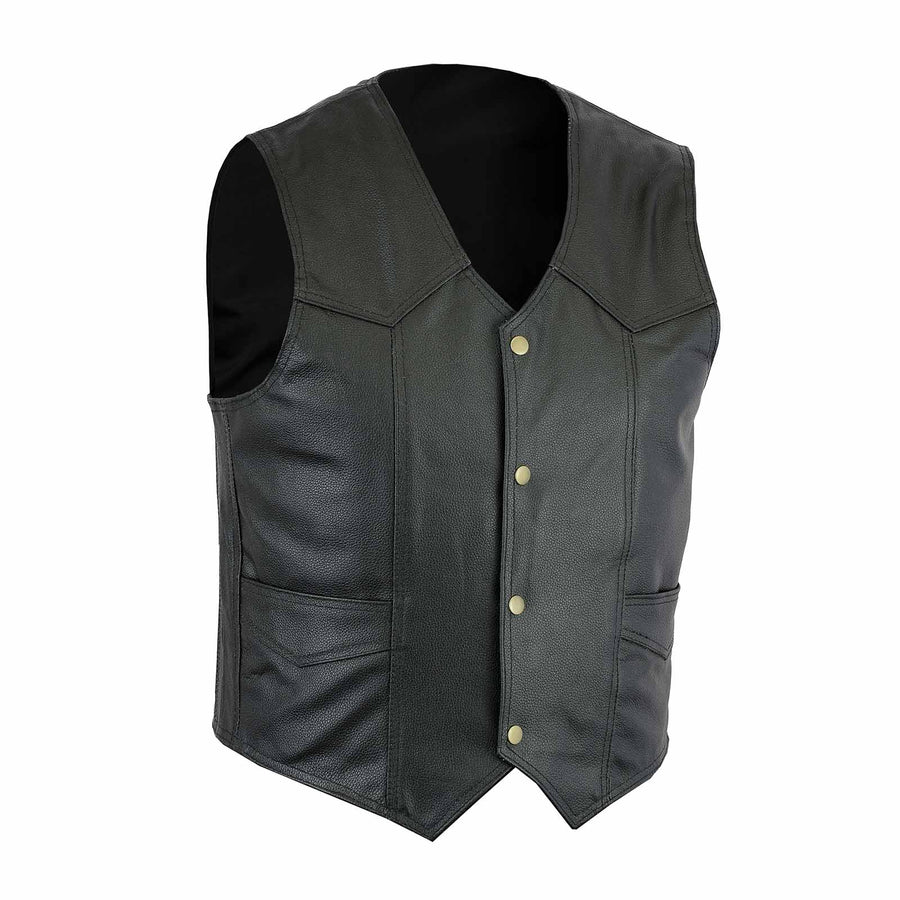 Shop High Quality Mens Classic Leather Vests and cuts – Leatherick AU